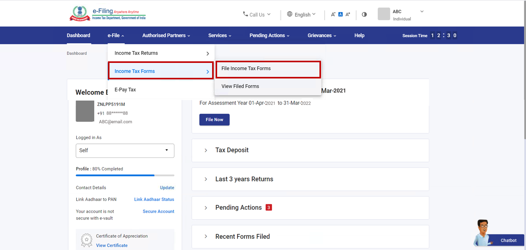 Form 10-IC User Manual | Income Tax Department