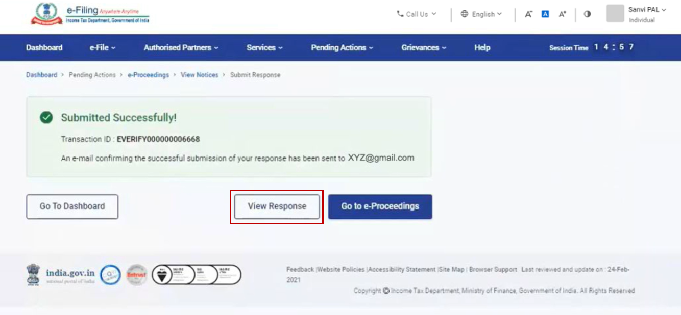 e-Proceedings User Manual | Income Tax Department