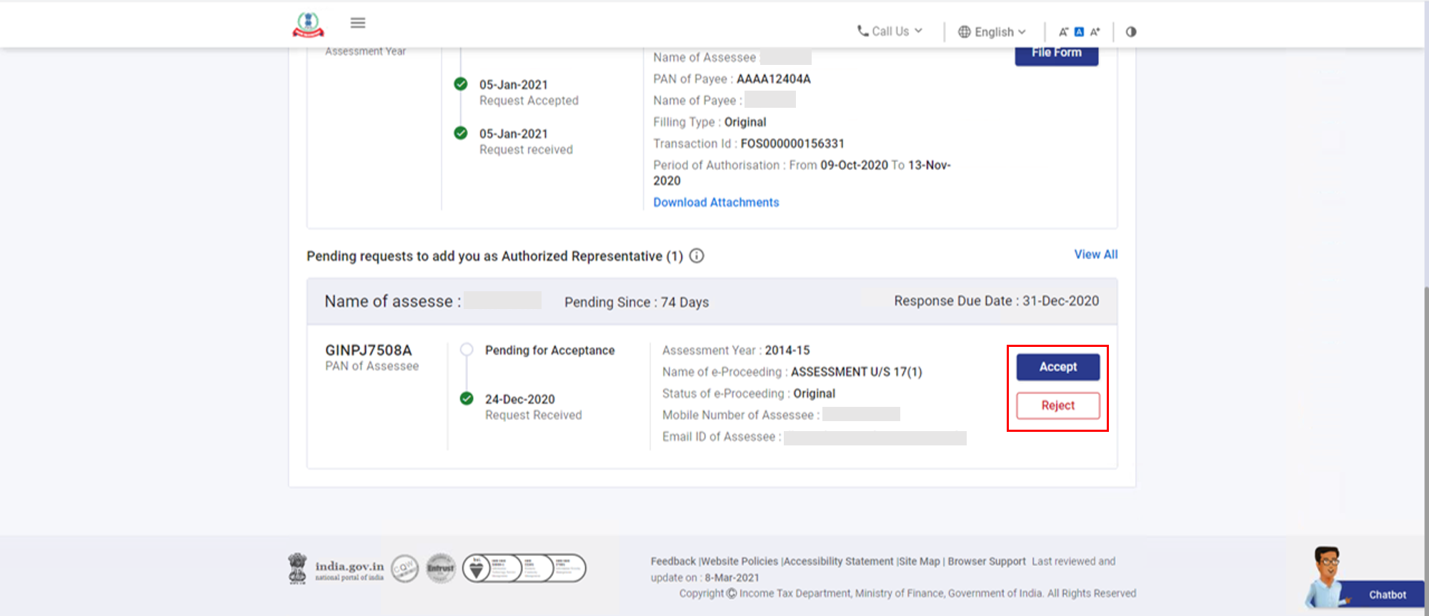Dashboard and Worklist (CA) User Manual | Income Tax Department