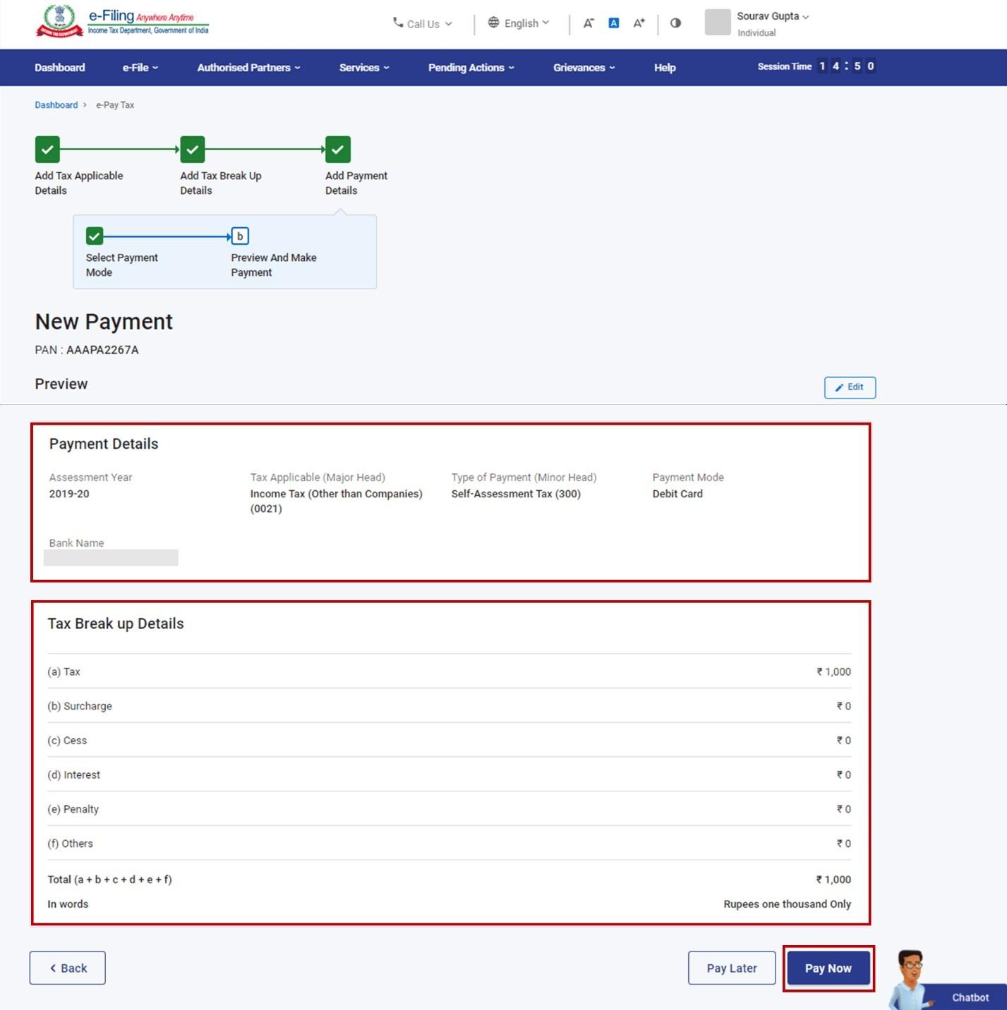 How to Generate Challan Form User Manual | Income Tax Department