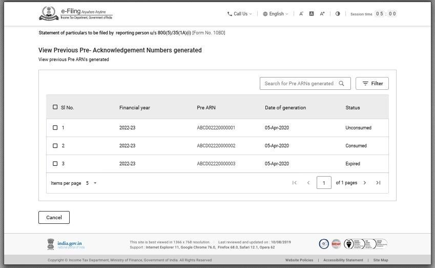 Form 10BD-BE User Manual | Income Tax Department