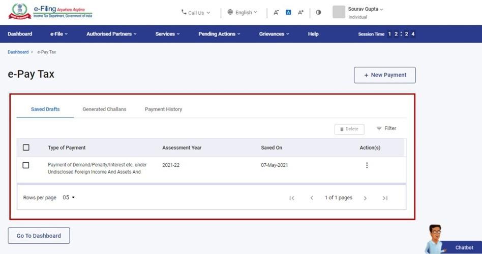 How to Generate Challan Form User Manual | Income Tax Department