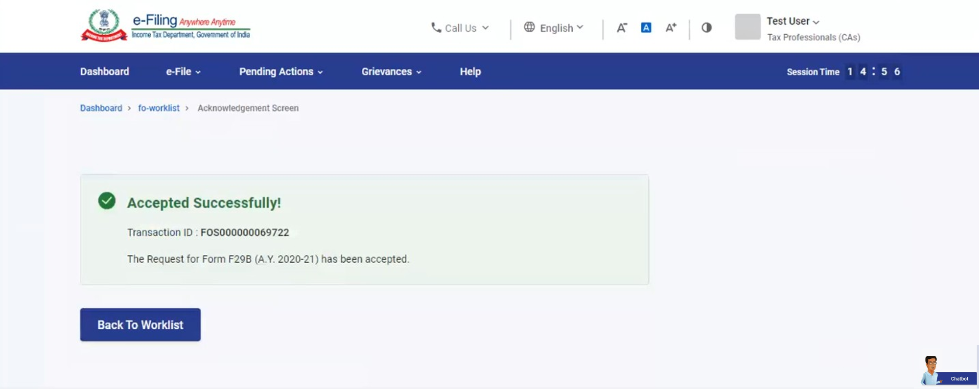 Form 29B User Manual | Income Tax Department
