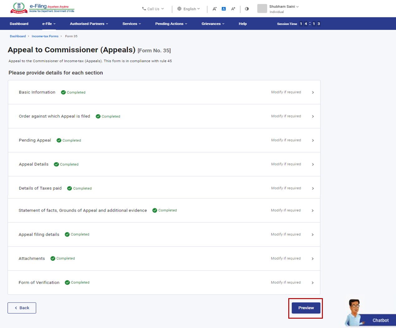 Form 35 User Manual | Income Tax Department