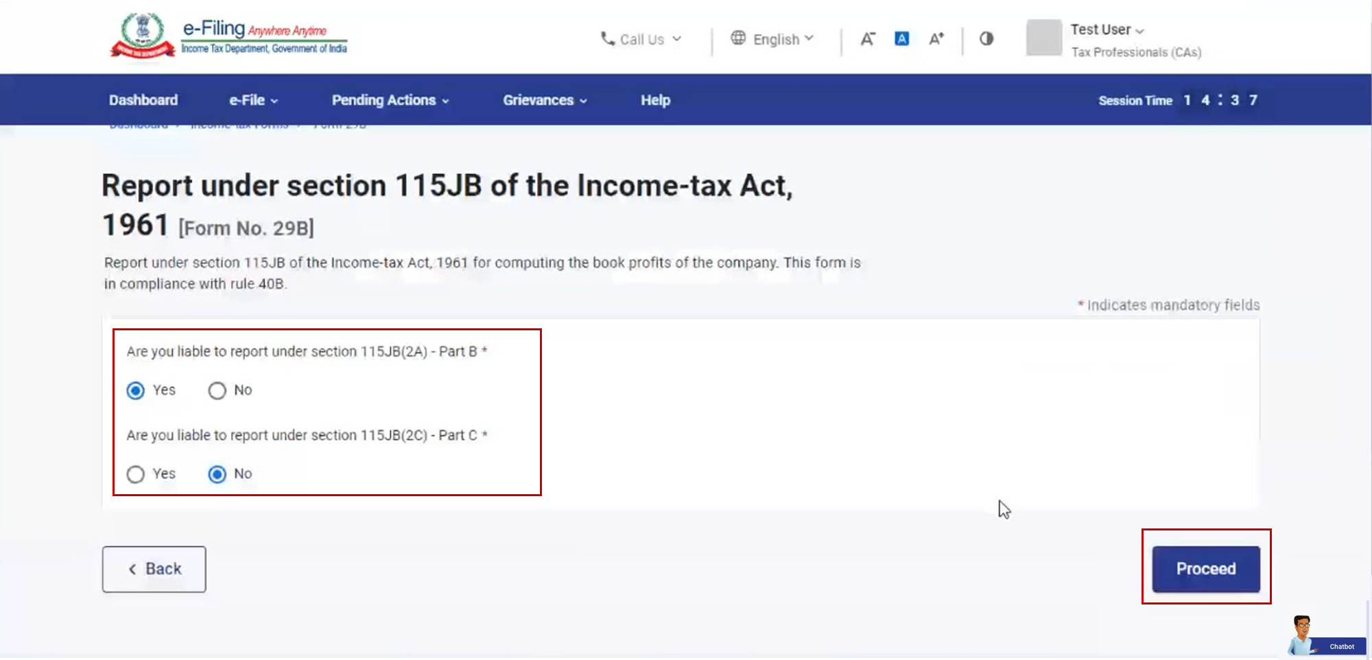 Form 29B User Manual | Income Tax Department