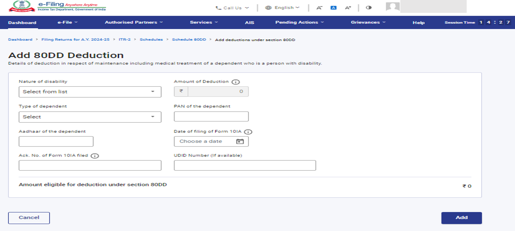 File ITR-2 Online User Manual | Income Tax Department