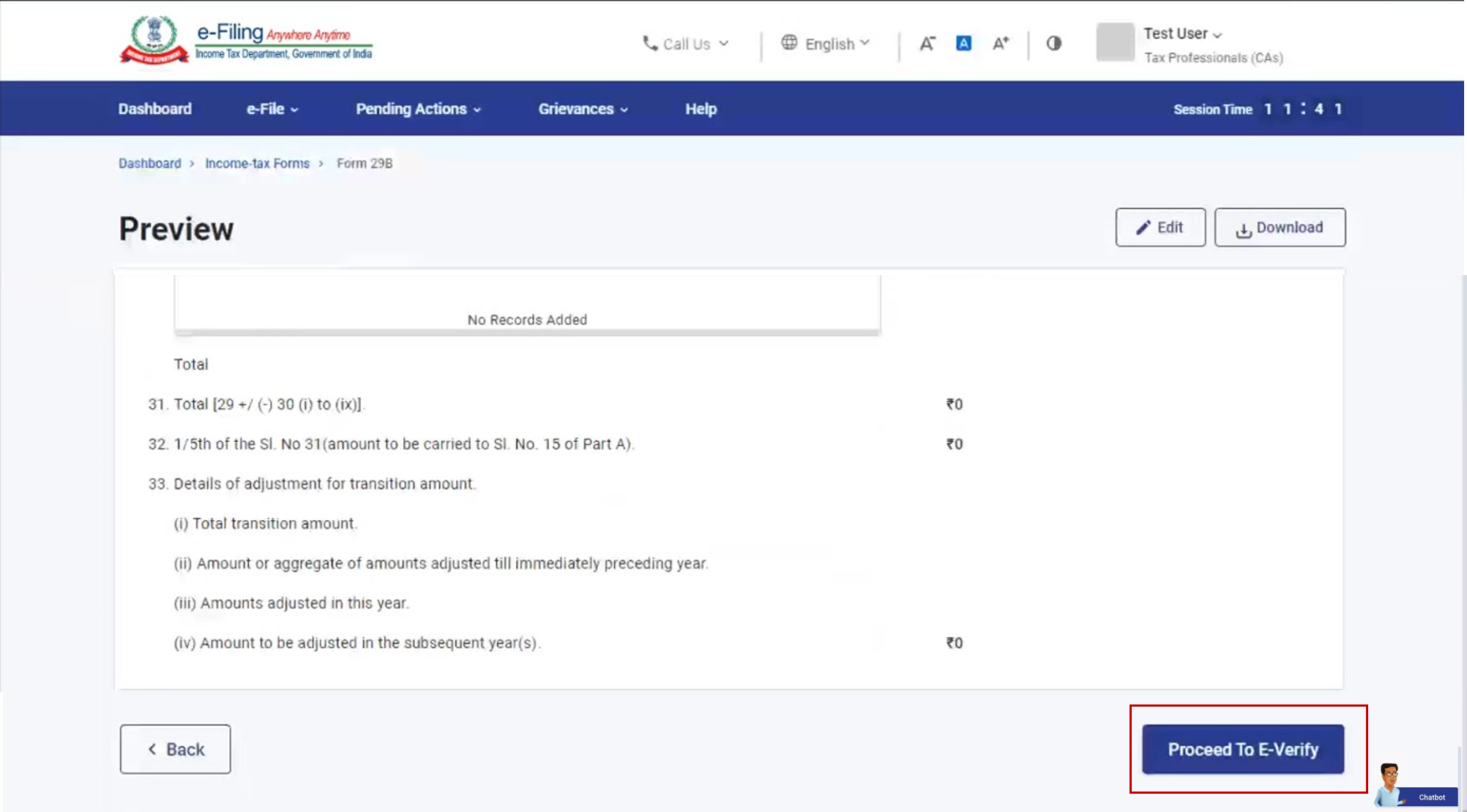 Form 29B User Manual | Income Tax Department