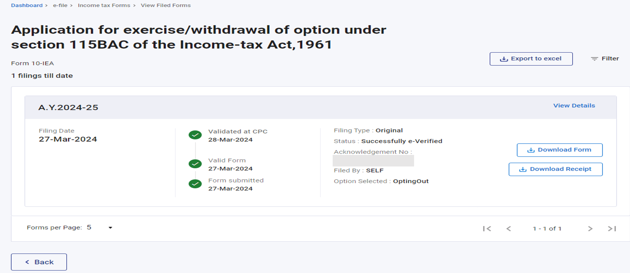 Form 10-IEA - User Manual & FAQs | Income Tax Department