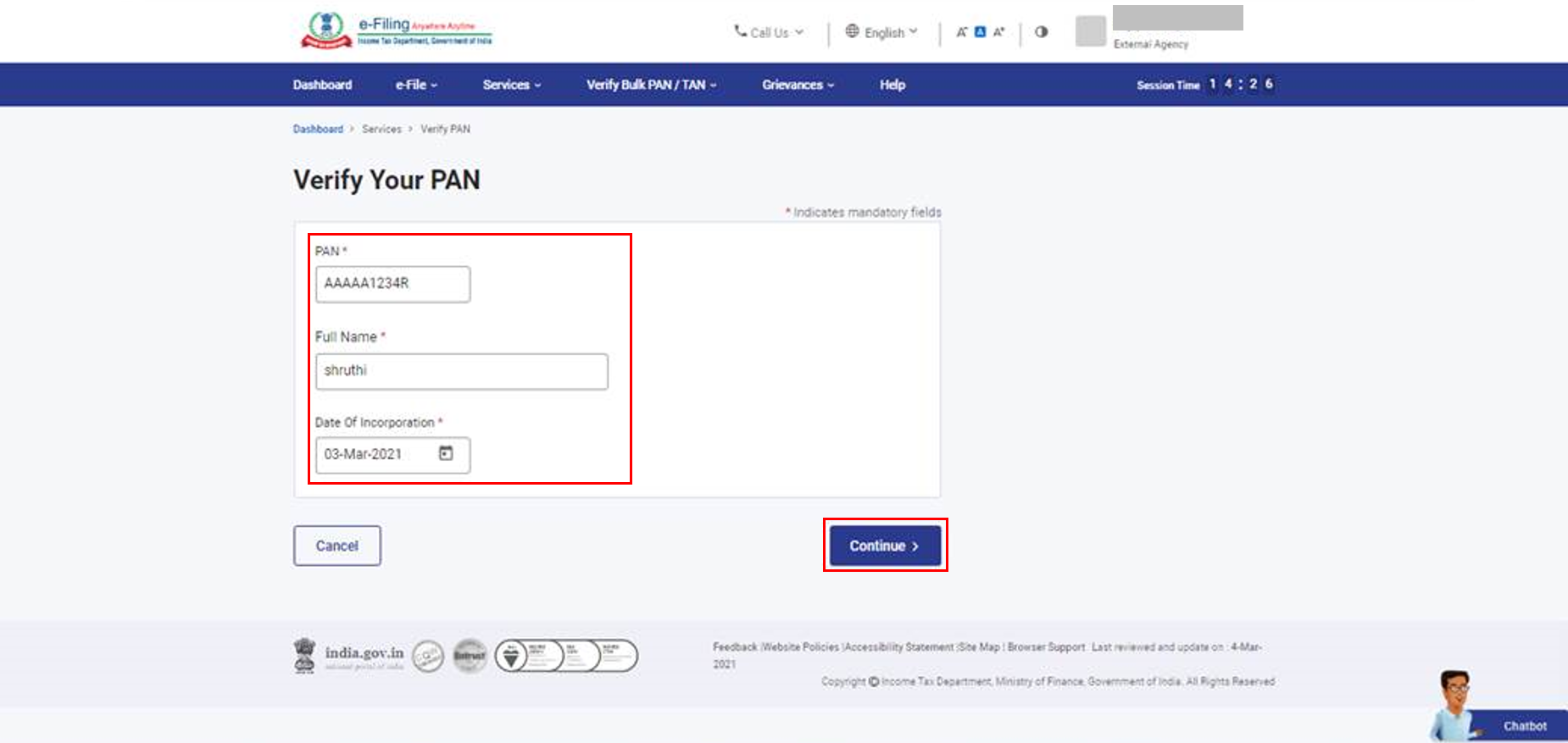 Verify Your PAN User Manual | Income Tax Department