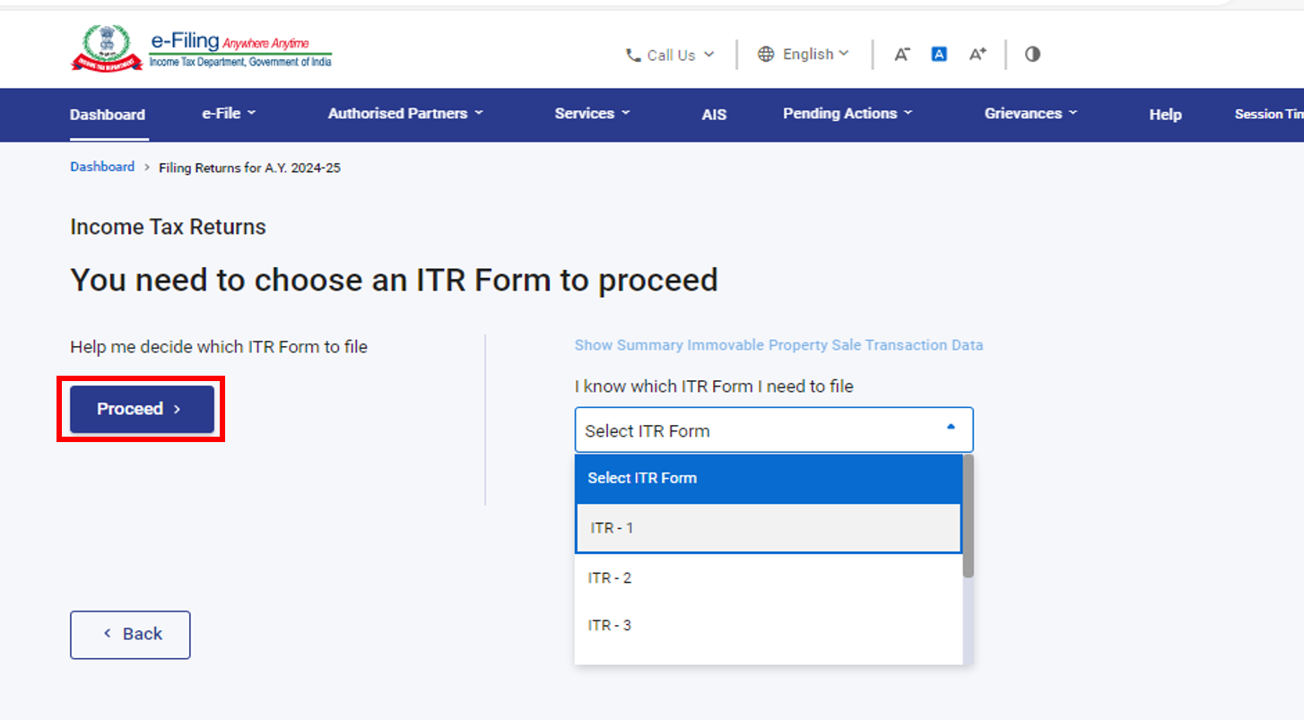 फाइल आईटीआर-1 (सहज) ऑनलाइन - उपयोगकर्ता पुस्तिका | Income Tax Department