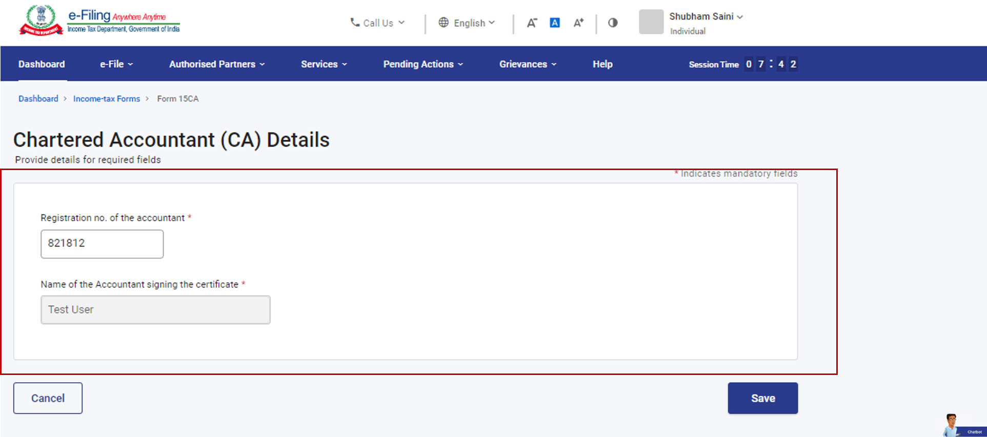 Form15CB User Manual | Income Tax Department