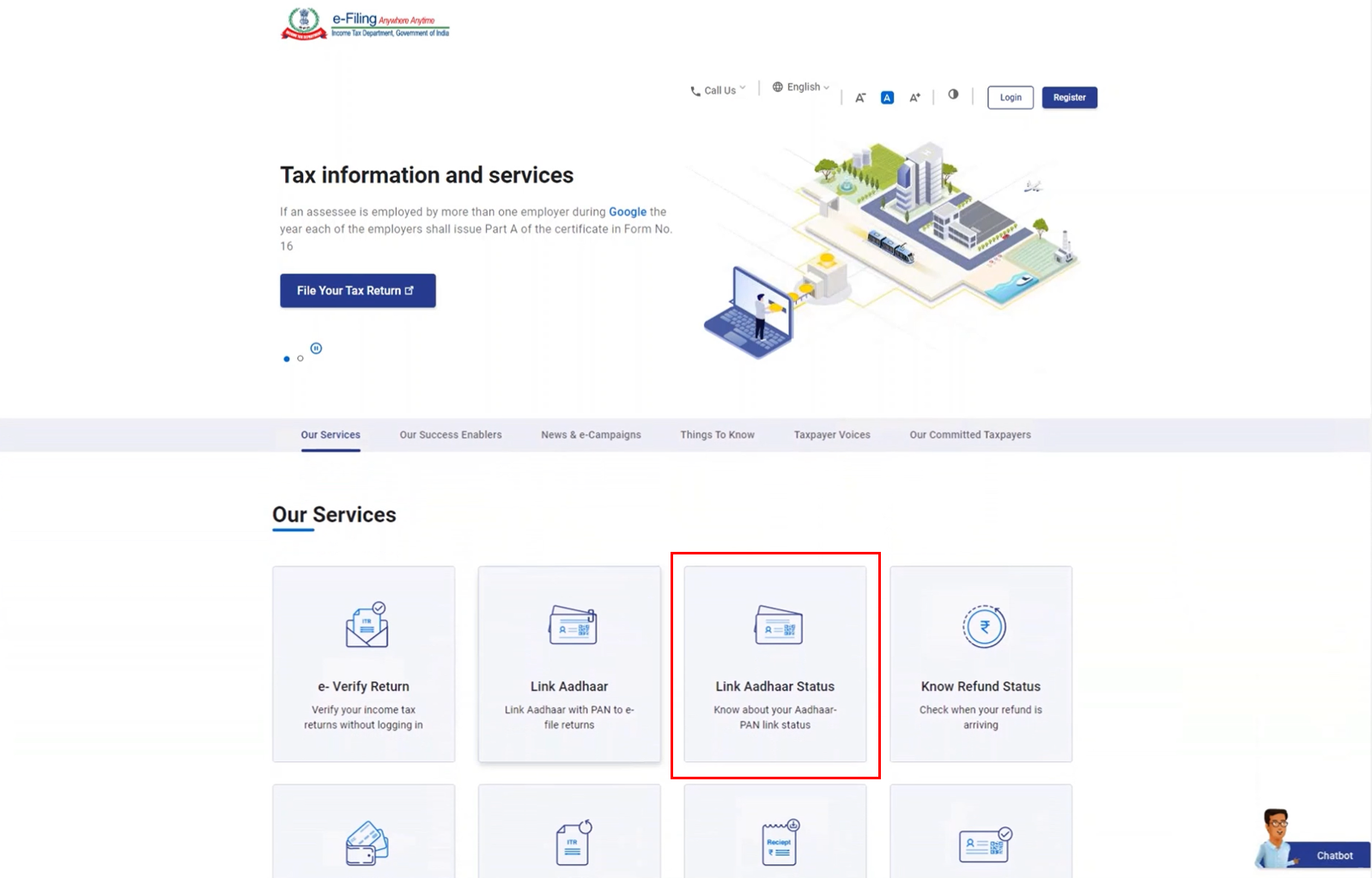 Link Aadhaar User Manual | Income Tax Department