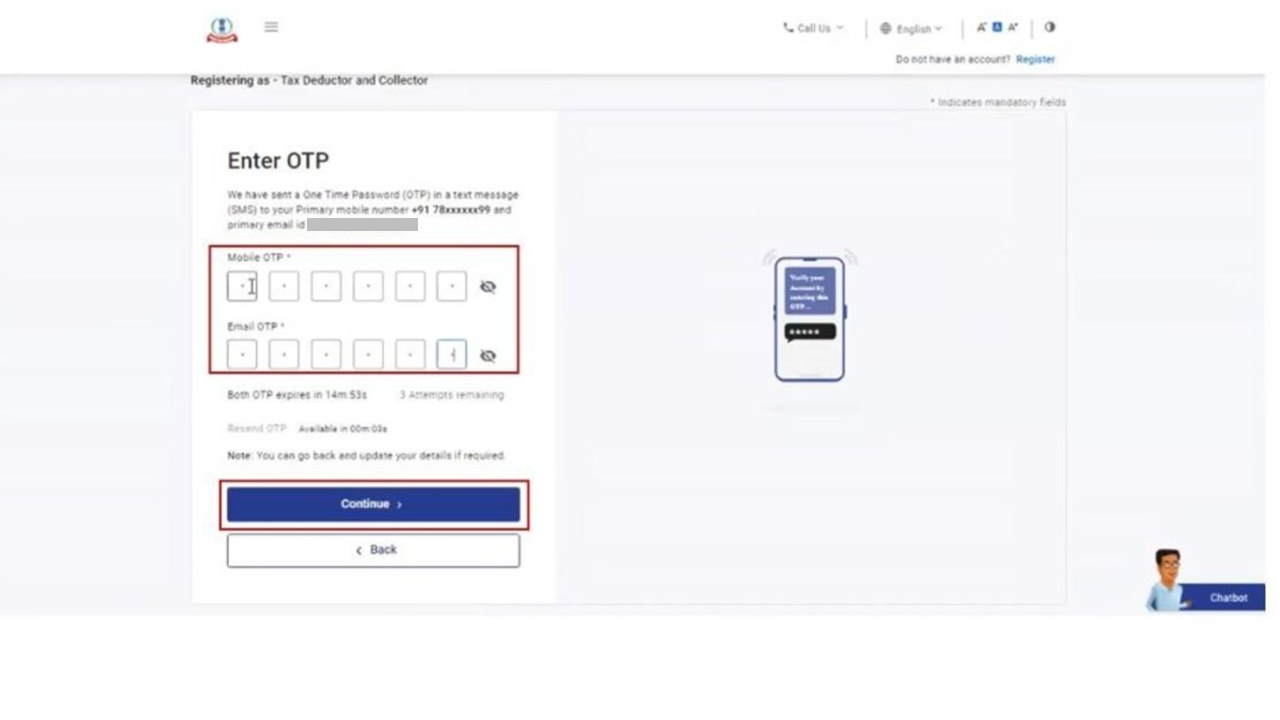 Register for e-Filing (Tax Deductor and Collector) User Manual | Income ...
