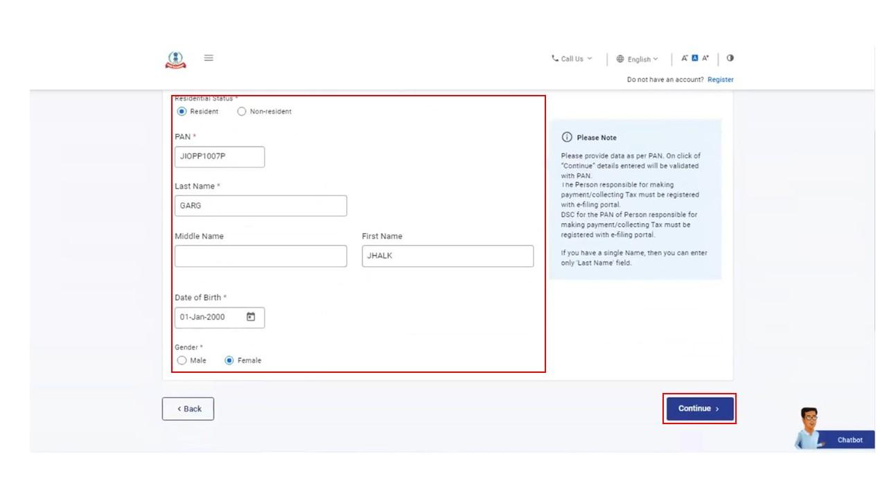 Register for e-Filing (Tax Deductor and Collector) User Manual | Income ...