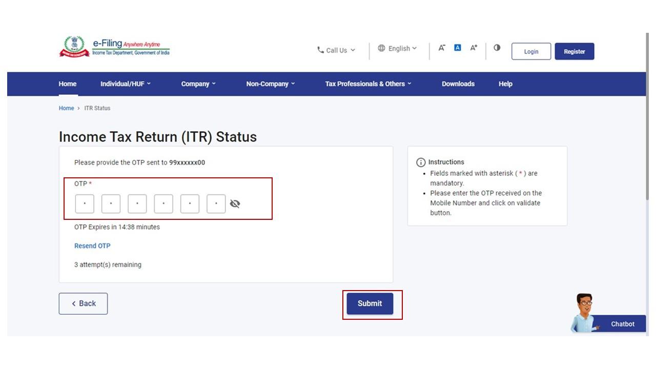 Know your ITR Status User Manual | Income Tax Department