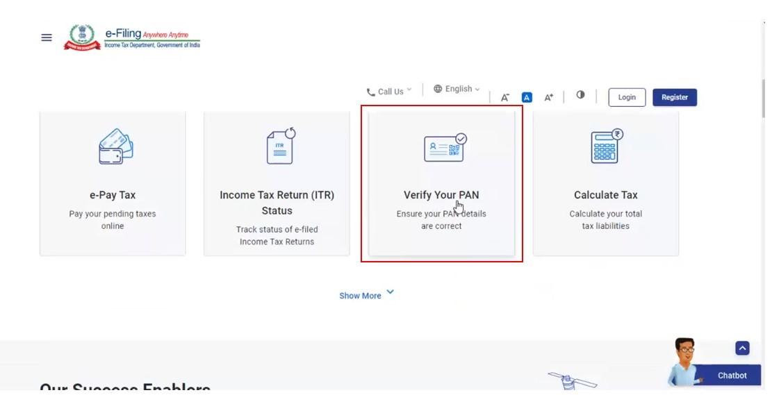 Verify Your PAN User Manual | Income Tax Department