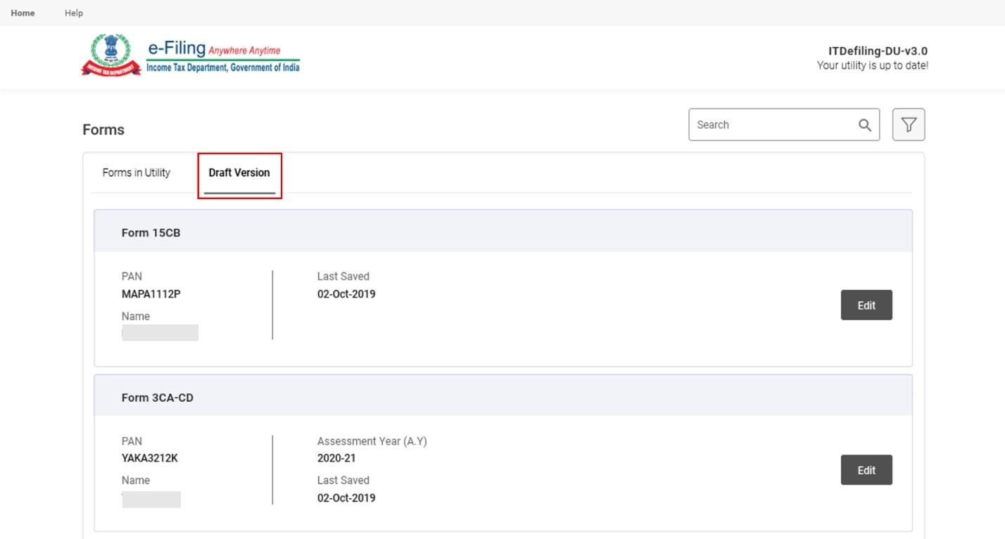 Offline Utility for Statutory Forms User Manual | Income Tax Department