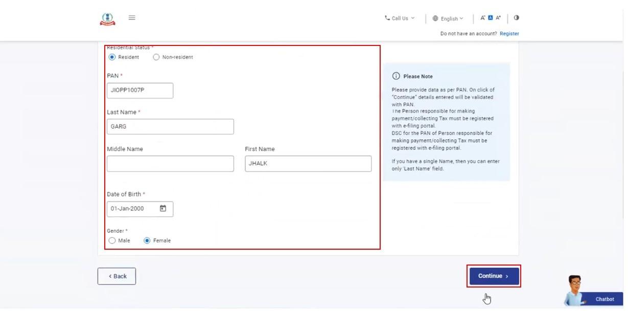 Registration | Income Tax Department