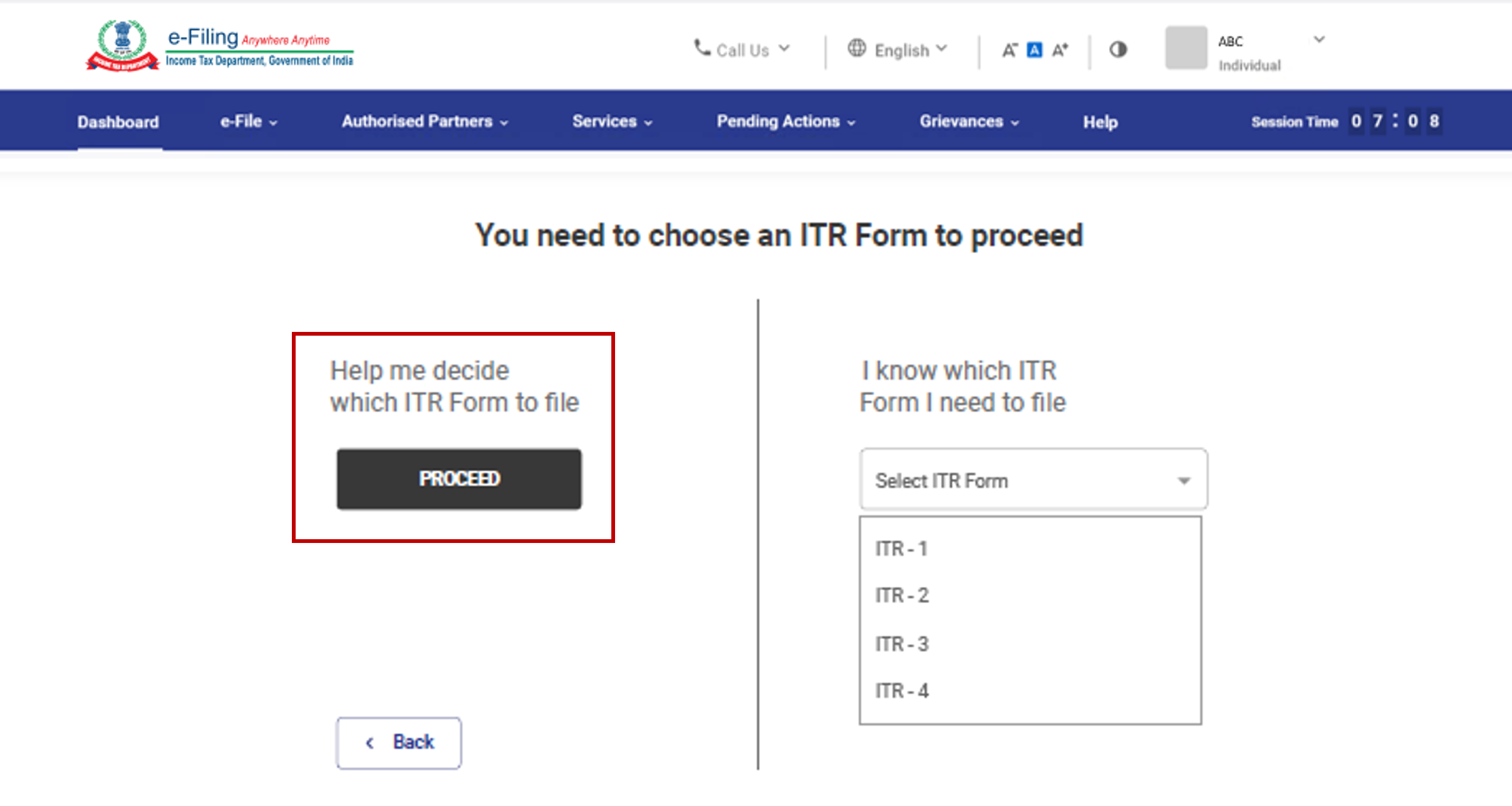 File ITR-4 (Sugam) Online User Manual | Income Tax Department