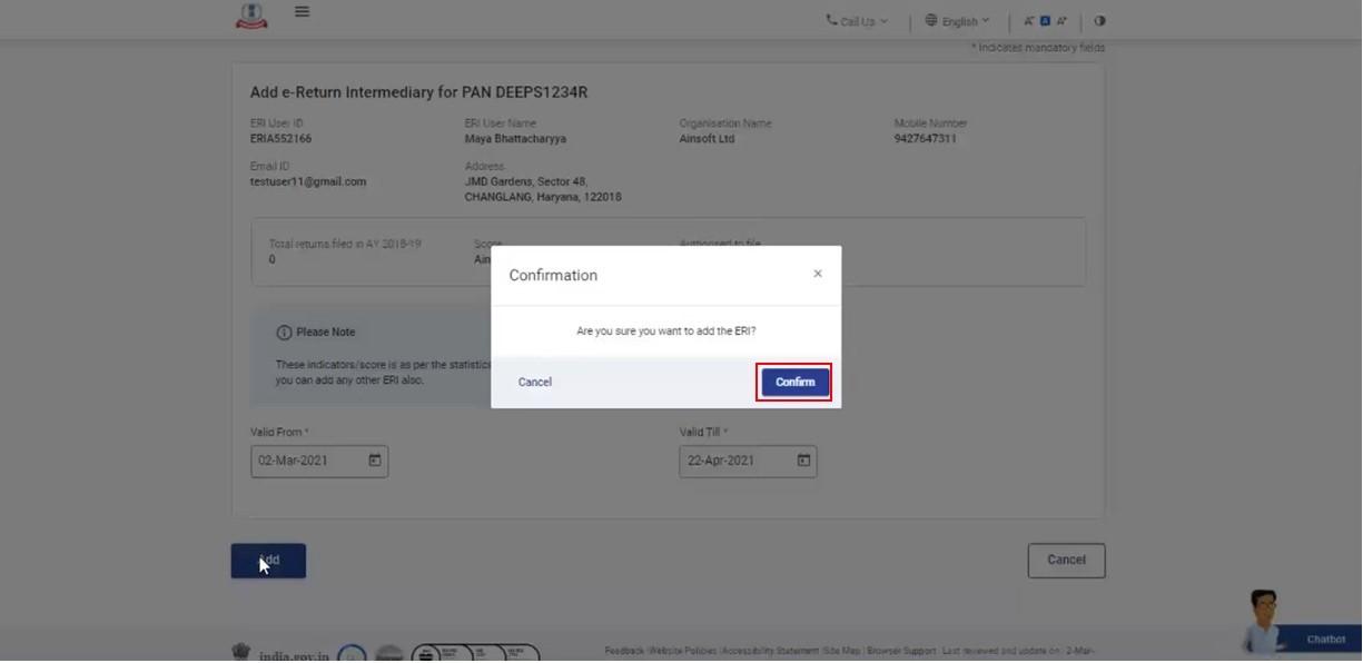 Work with my ERI User Manual | Income Tax Department