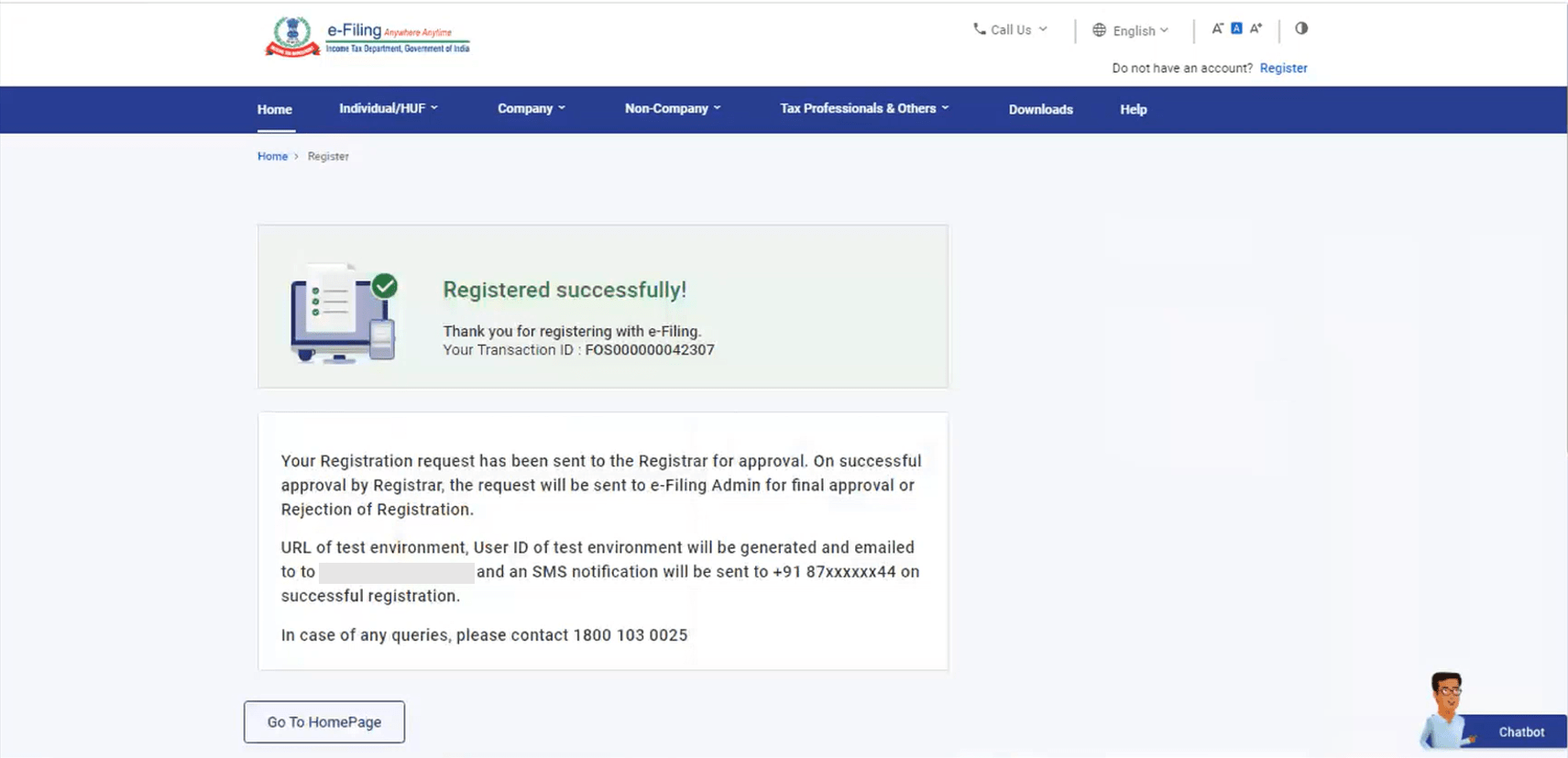 Register for e-Filing (TIN 2.0 Stakeholders) User Manual | Income Tax ...