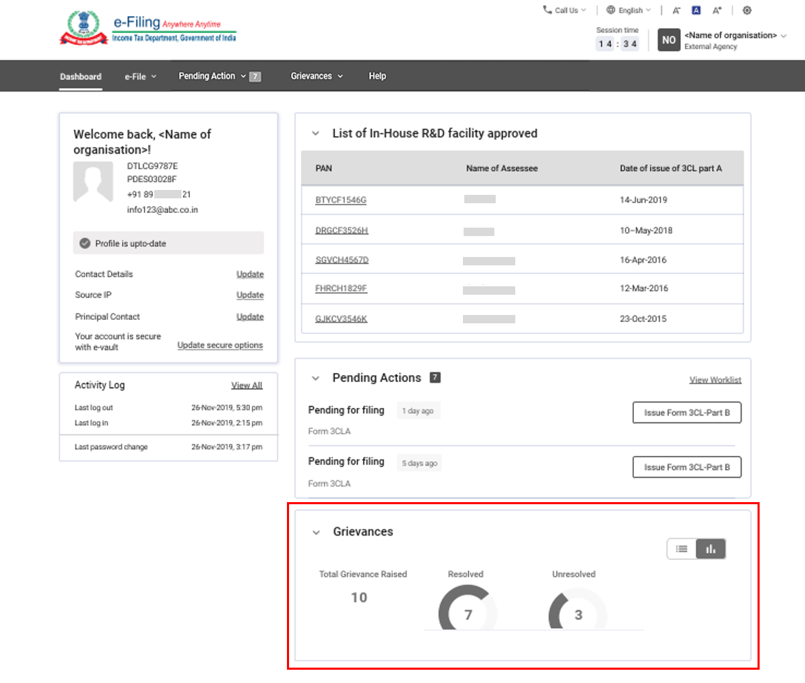 Dashboard and Worklist (DSIR) User Manual | Income Tax Department
