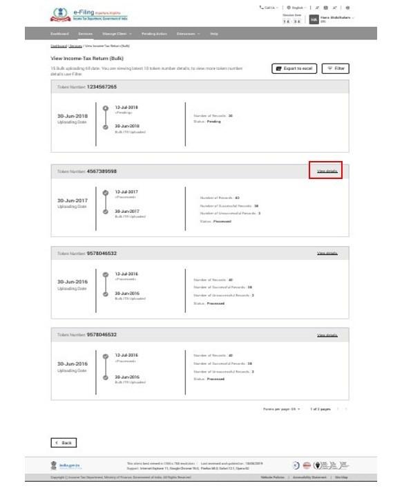 Bulk ITR Upload and View (by ERIs) > User Manual | Income Tax Department