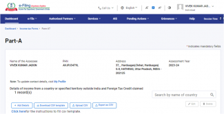 Form 67 User Manual | Income Tax Department