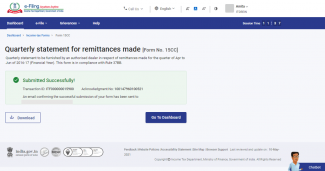 Form 15CC User Manual | Income Tax Department