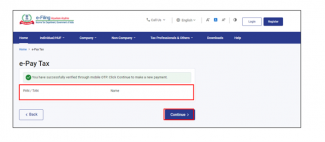 Tax payment through Payment Gateway User Manual | Income Tax Department