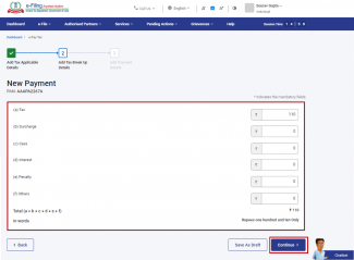 Tax payment over the Counter User Manual | Income Tax Department