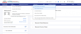 Refund Status User Manual | Income Tax Department
