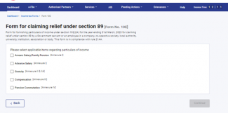 Form 10E User Manual | Income Tax Department