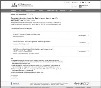 Form 10BD-BE User Manual | Income Tax Department