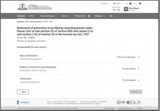 Form 10BD-BE User Manual | Income Tax Department