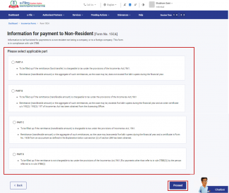 Form 15 CA User Manual | Income Tax Department