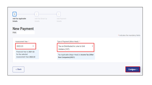 Tax payment over the Counter User Manual | Income Tax Department