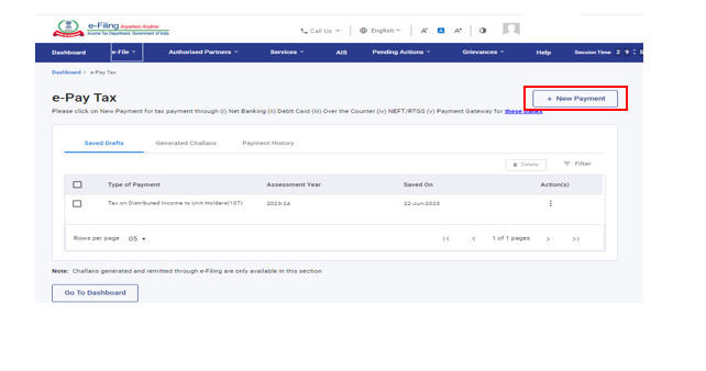 How to Generate Challan Form User Manual | Income Tax Department