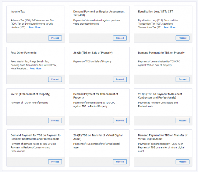 How to Generate Challan Form User Manual | Income Tax Department