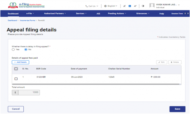 Form 35 User Manual | Income Tax Department