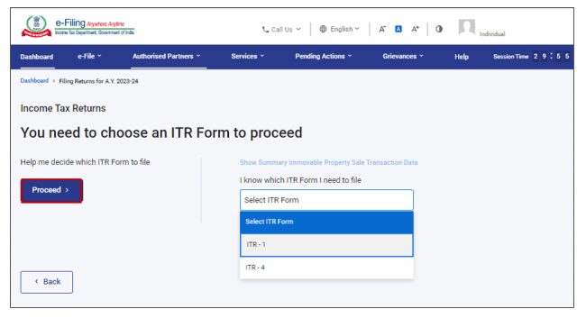 File ITR-4 (Sugam) Online User Manual | Income Tax Department