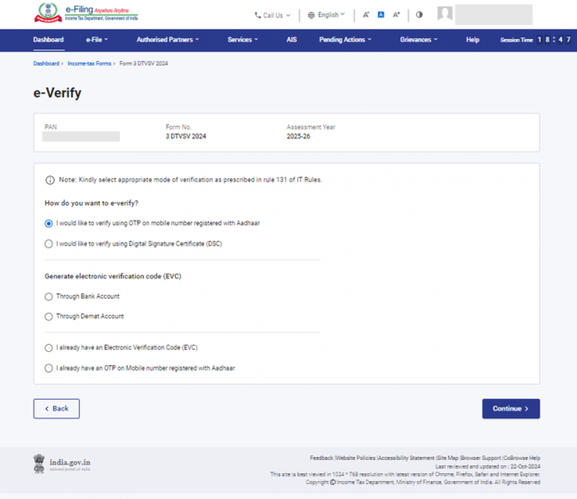 DTVSV- 2024 _Form 3 User Manual | Income Tax Department