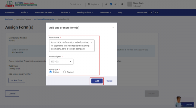 Work with My CA User Manual | Income Tax Department