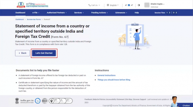 Form 67 User Manual | Income Tax Department
