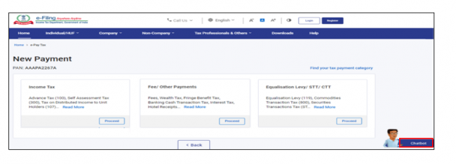 Tax payment through Payment Gateway User Manual | Income Tax Department