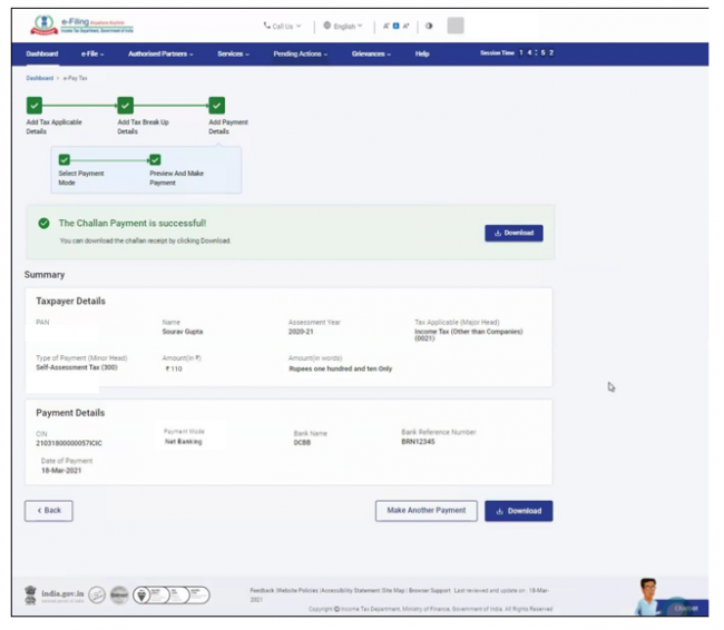 How to Generate Challan Form User Manual | Income Tax Department