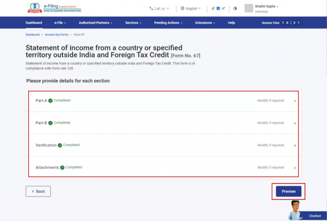 Form 67 User Manual | Income Tax Department