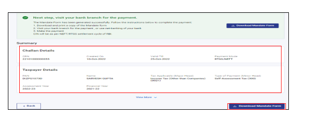 Tax payment through NEFT/RTGS User Manual | Income Tax Department