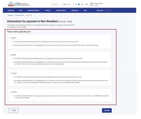 Form15CA UM | Income Tax Department