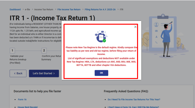 File ITR-1 (Sahaj) Online User Manual | Income Tax Department